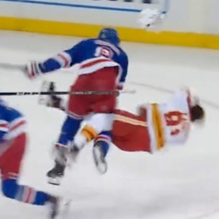 Rangers coach slams the Flames for going after Jacob Trouba after ...