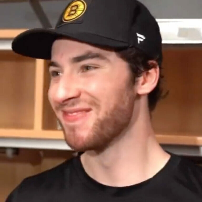 Jeremy Swayman can't stop laughing after eating from Linus Ullmark's ...