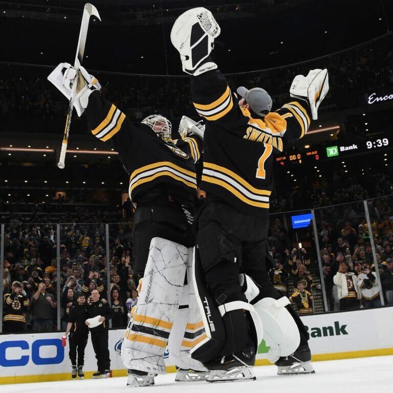 The awesome story behind the Boston Bruins' goalie hug; how 'Hug it Out ...