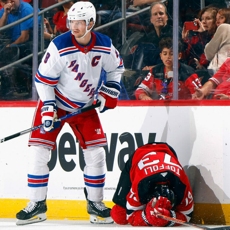 Fans left outraged after dangerous Jacob Trouba hit in pre-season game ...