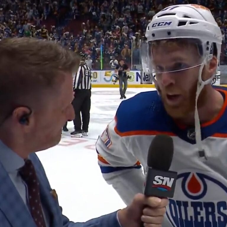 Hilarious postgame interview with Connor McDavid goes viral