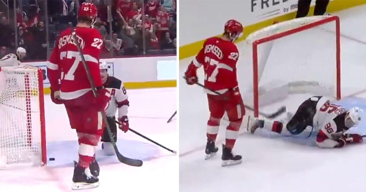 Jack Hughes humiliated after Michael Rasmussen's empty-net goal