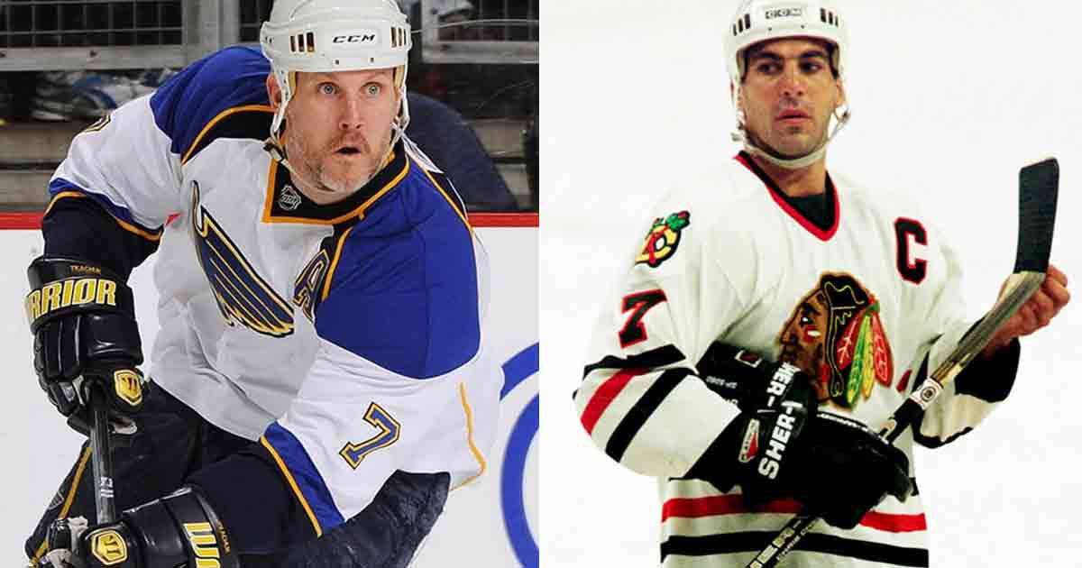 Chris Chelios tried to choke out Keith Tkachuk on the ice