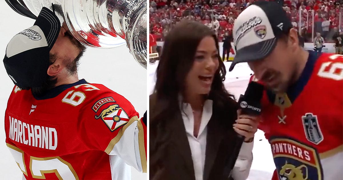 Brad Marchand's first words after winning the Stanley Cup