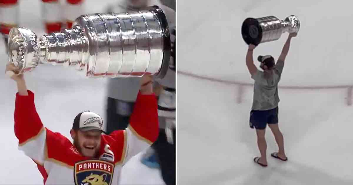 Aleksander Barkov's 1:35 a.m. Stanley Cup celebration
