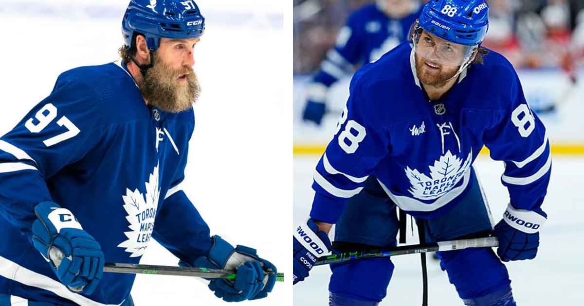 Joe Thornton's priceless reaction to William Nylander's interviews