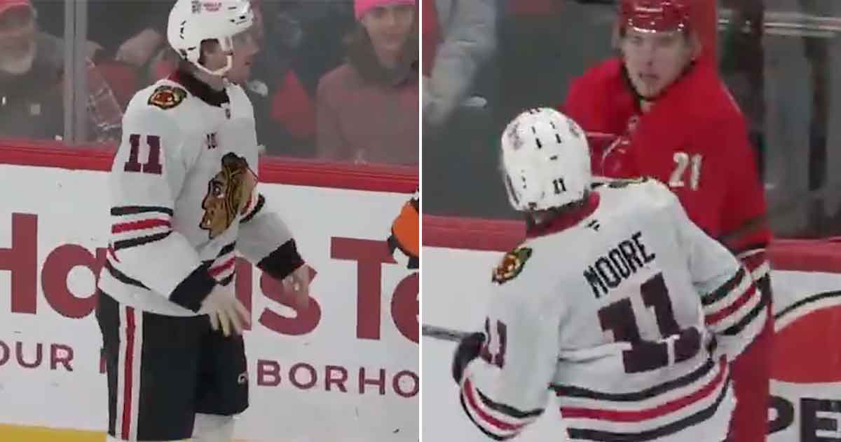 Oliver Moore has the perfect reaction after huge tilt