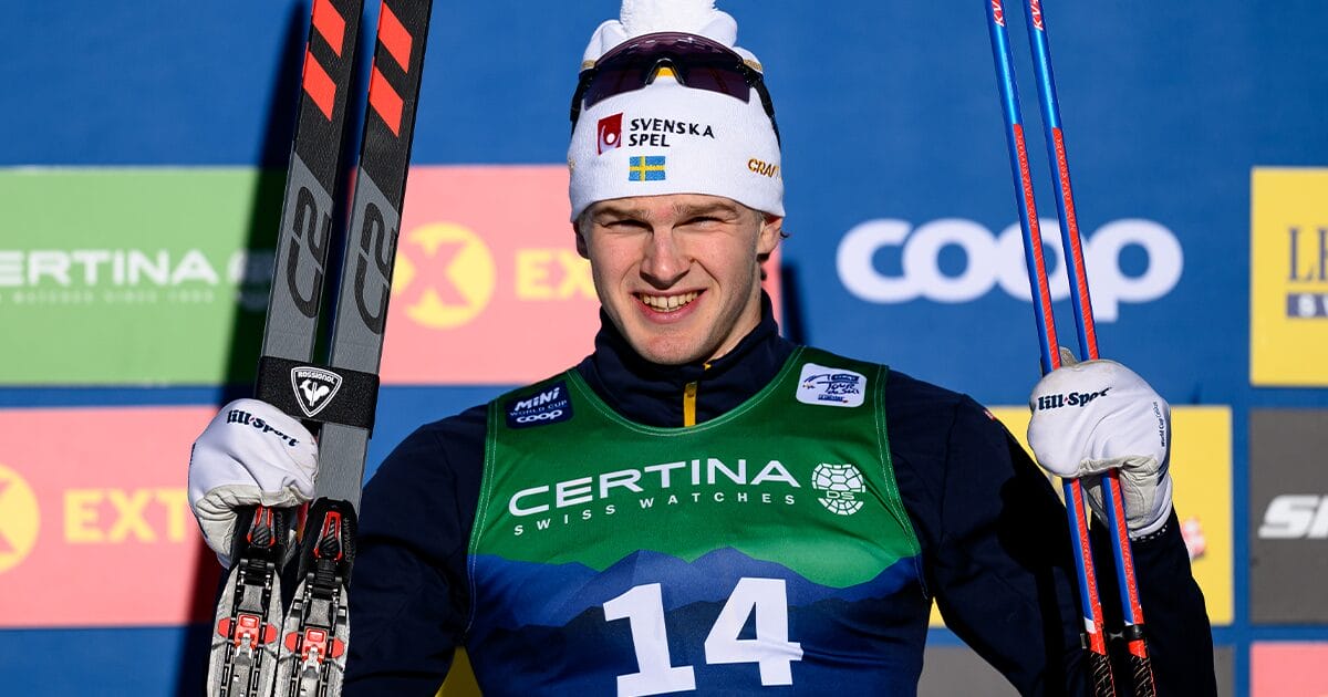 Edvin Anger tror inte själv på en pallplats i Tour de Ski