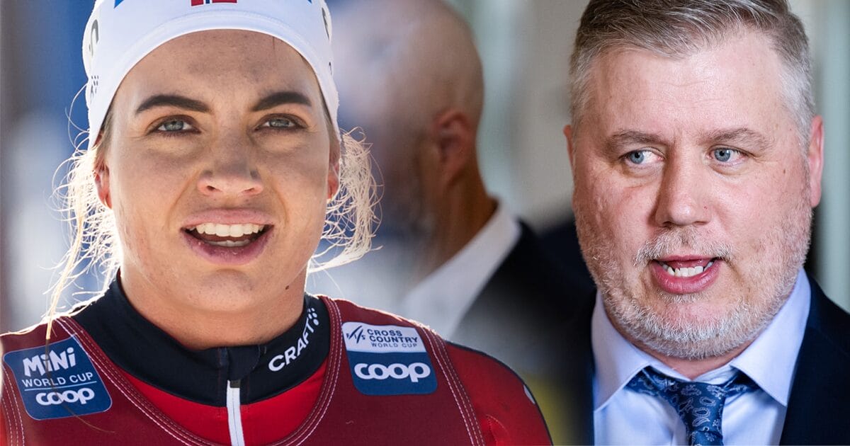 Per Elofsson varnar svenska åkarna för Kristine Stavås Skistad