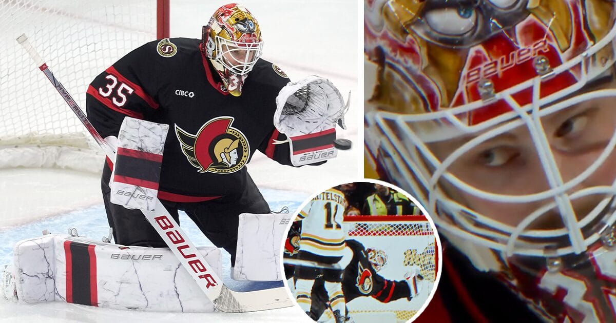 Linus Ullmark hyllas för sin otroliga räddning mot Boston Bruins