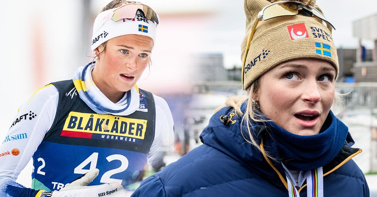 Frida Karlsson får inte fram orden när hon ska svara på en fråga