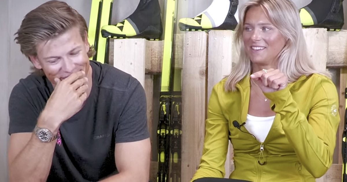 Frida Karlssons tydliga ord får Johannes Hösflot Kläbo att rodna